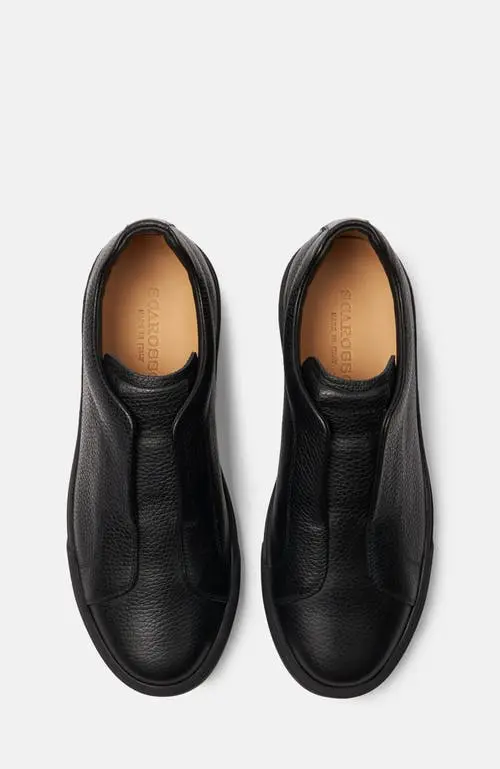 SCAROSSO Luca Slip-on Sneakers - Black - Calf