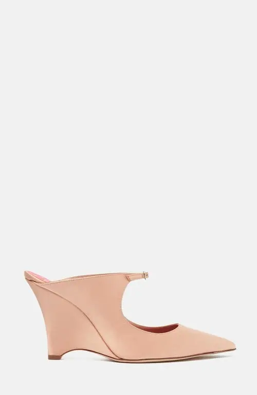 SCAROSSO Marta Ii High Heel Mules - Rose - Satin