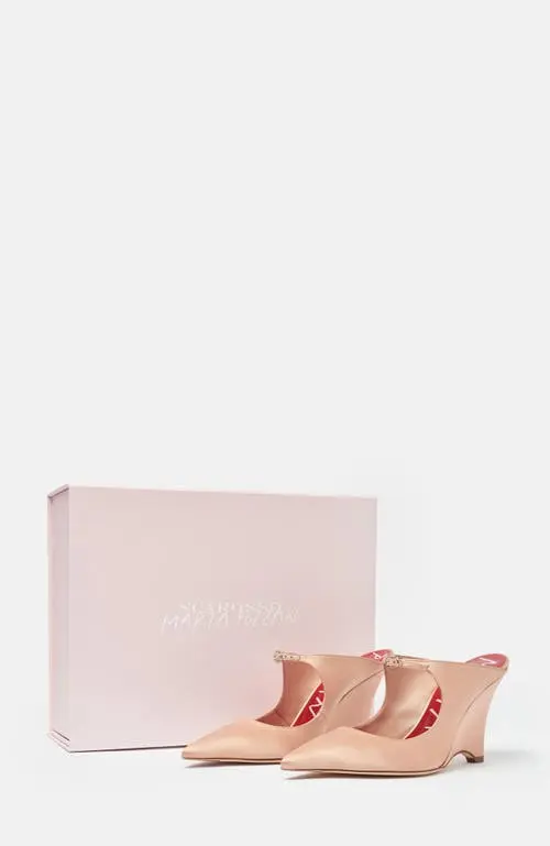 SCAROSSO Marta Ii High Heel Mules - Rose - Satin