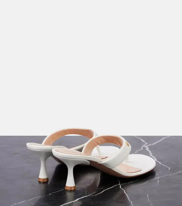GIANVITO ROSSI Ascent 55 Leather Mules - White