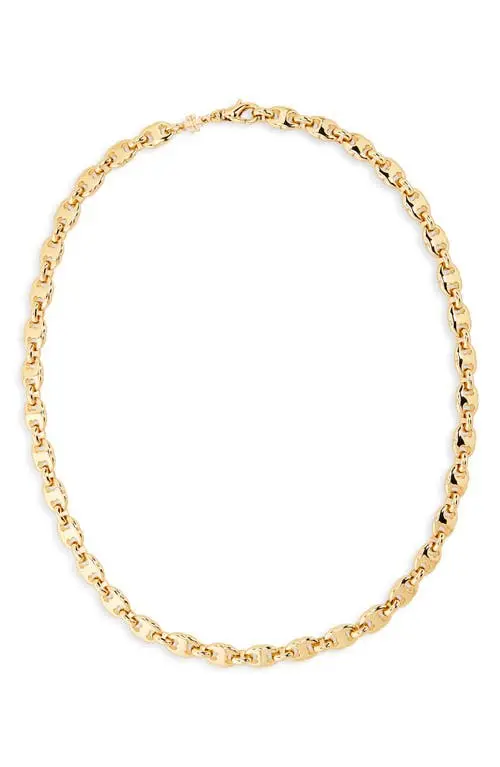 Tory Burch Delicate Gemini Link Necklace - Light Brass