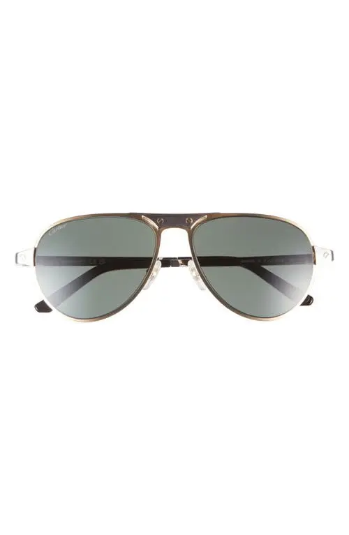 CARTIER 58mm Navigator Sunglasses - Gold