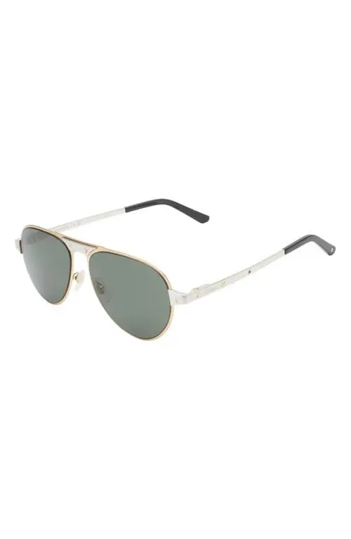 Cartier 58mm Navigator Sunglasses - Gold