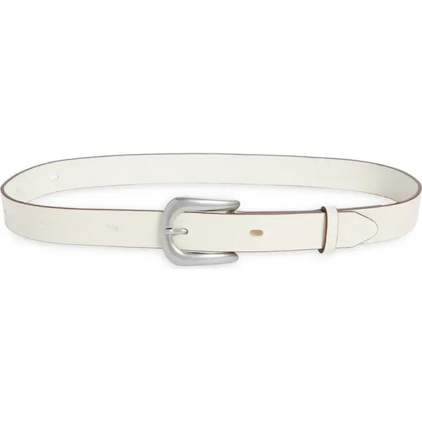 Rag & Bone Stevie Leather Belt - Antique White