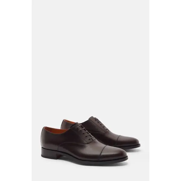 SCAROSSO Giove Oxfords - Dark Brown Calf