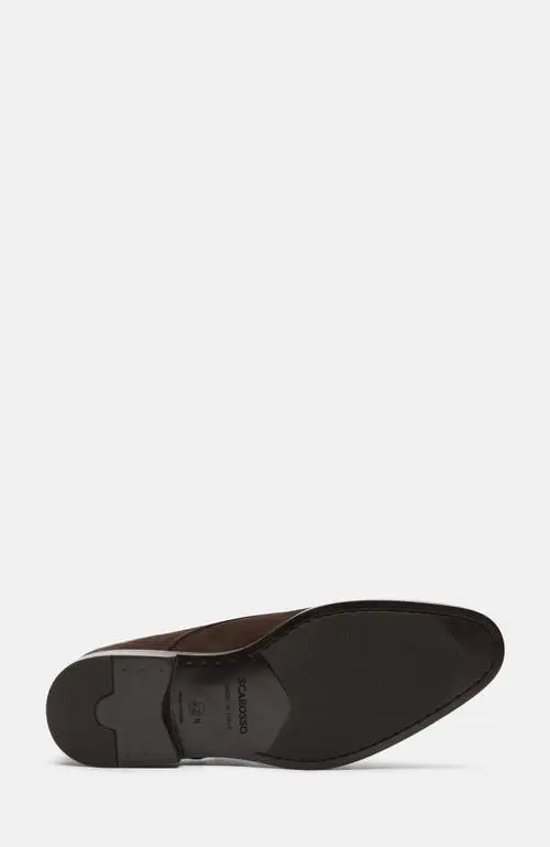 SCAROSSO Francesco Monk Strap Shoes - Dark Brown Suede