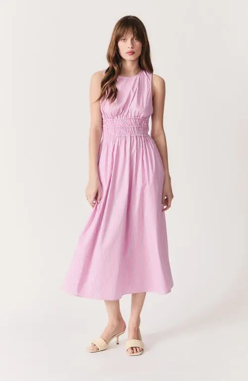 Deluc Capelas Stripe Cotton Maxi Sundress - Striped Pink