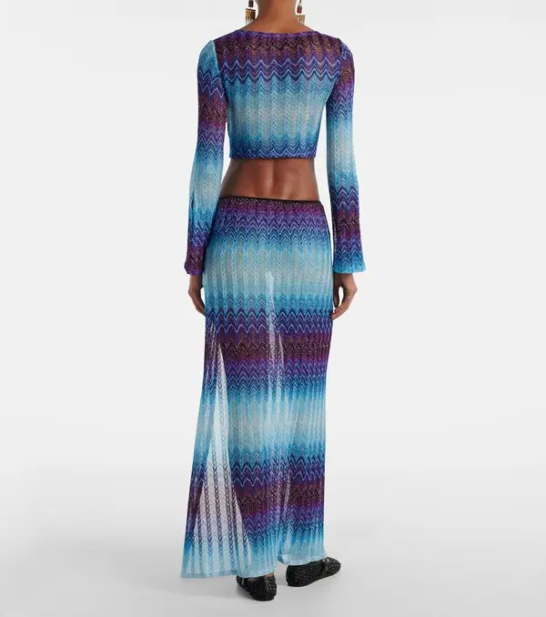 Missoni Zigzag Lamé Maxi Skirt