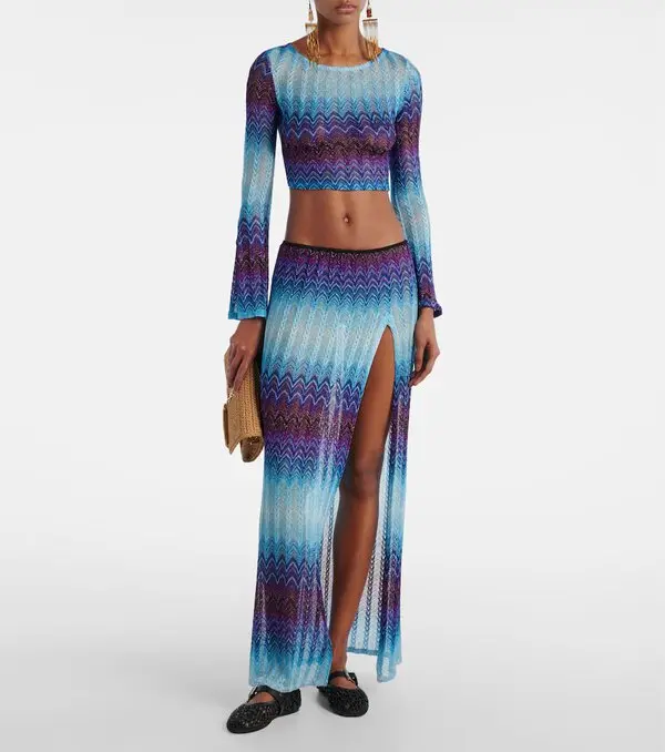 Missoni Zigzag Lamé Maxi Skirt
