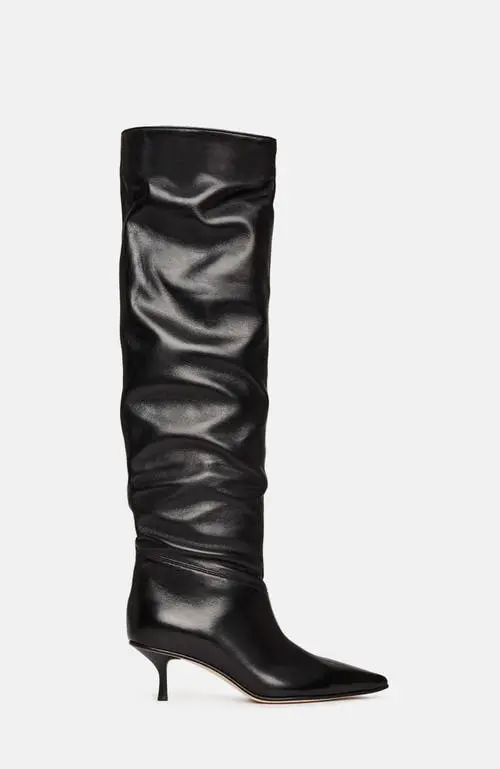 SCAROSSO Barbara Leather Boots - Black - Calf