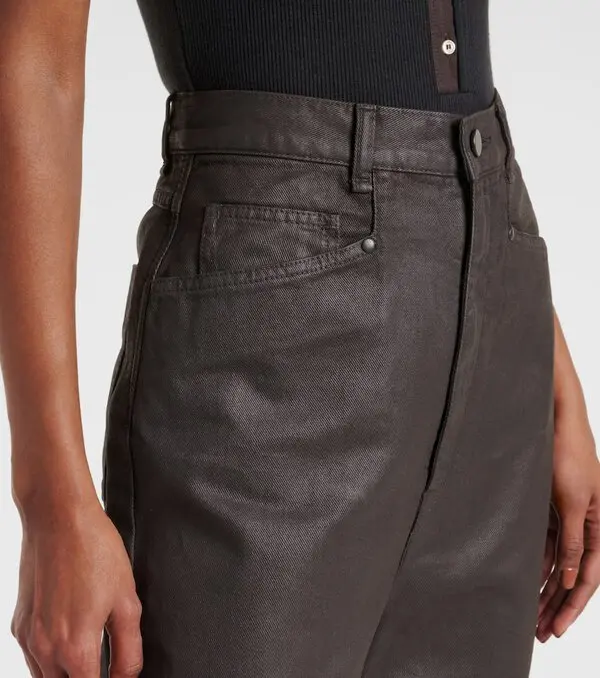 LEMAIRE High-rise Cotton Wide-leg Trousers