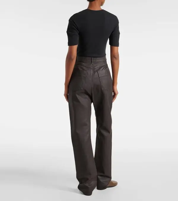 LEMAIRE High-rise Cotton Wide-leg Trousers