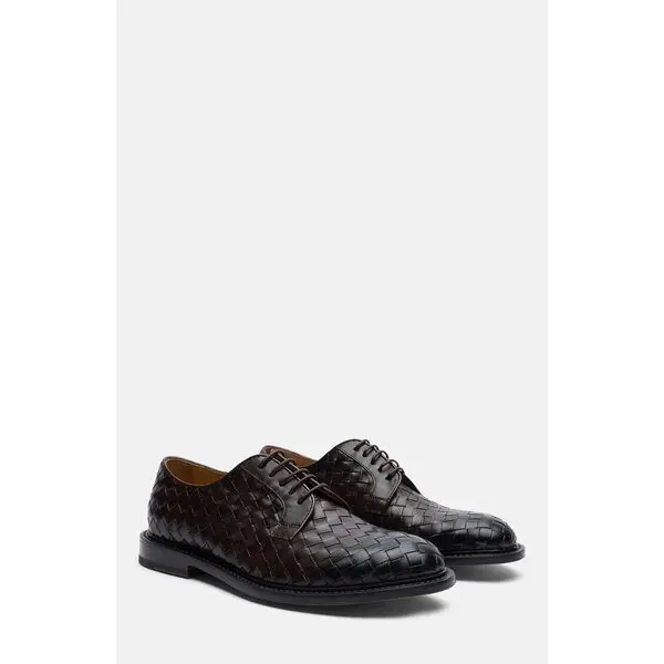 SCAROSSO Harry Derby Shoes - Brown - Calf