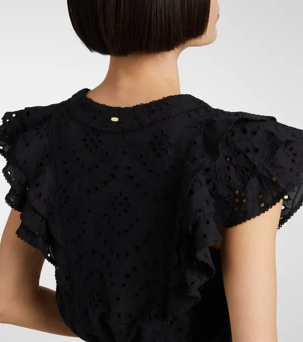 Poupette St Barth Camila Ruffled Minidress