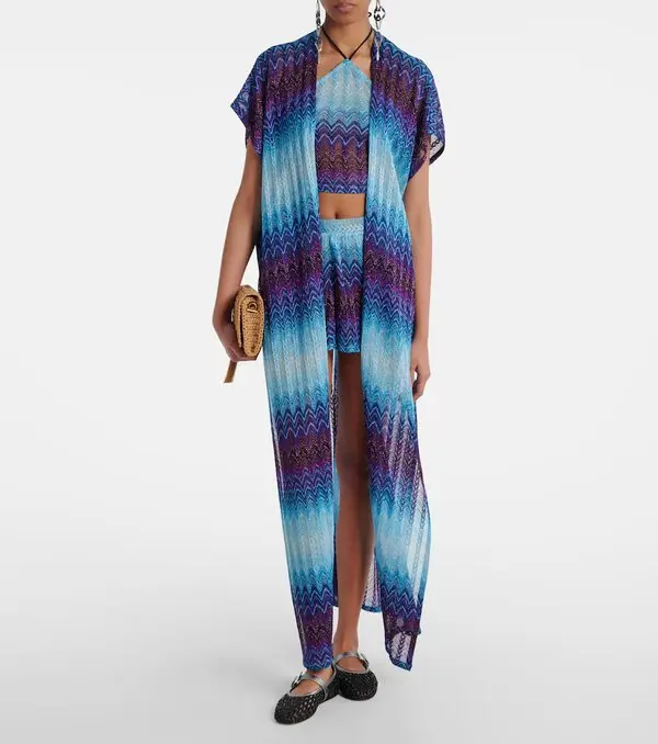 Missoni Halterneck Crop Top - Blue