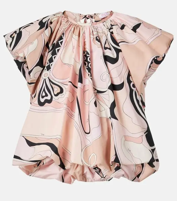 Emilio Pucci Orchidee Cotton Top - Multicoloured