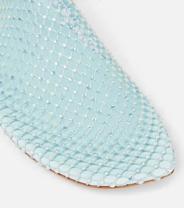 Christopher Esber Minette Crystal-embellished Ballet Flats - Blue