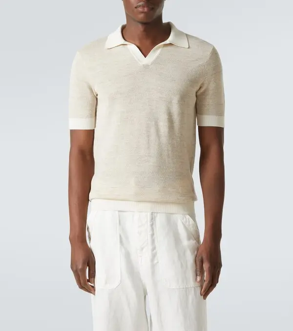 Thom Sweeney Cotton-blend Polo Shirt