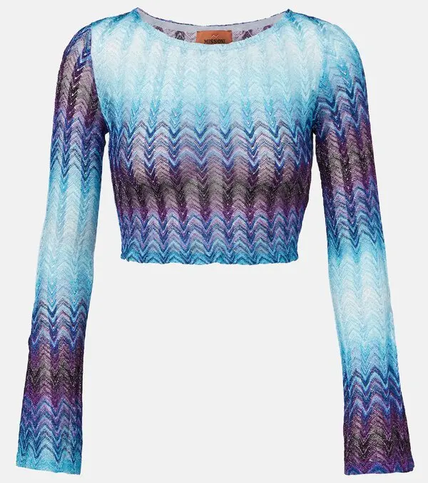 Missoni Zigzag Lame Cropped Top