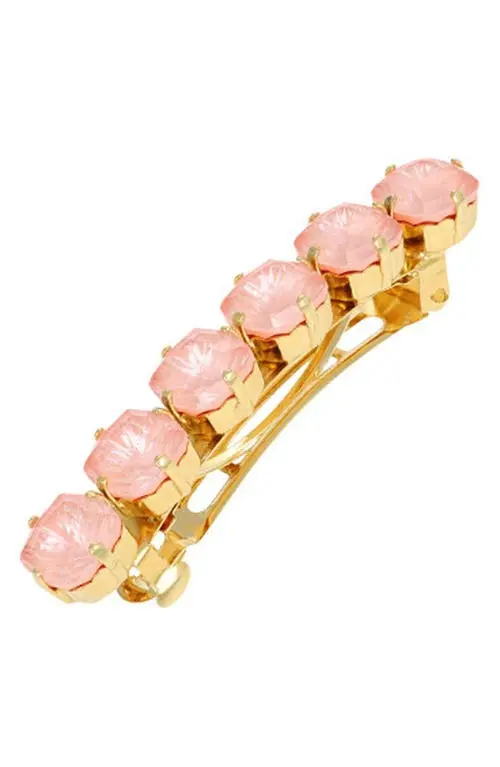 L. Erickson Colleen Crystal Embellished Barrette - Flamingo Ignite