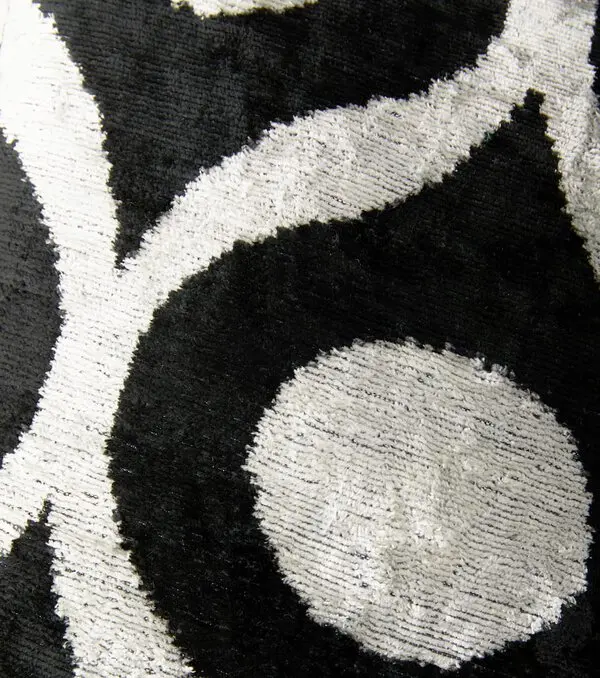 LES-OTTOMANS Silk Velvet Cushion - Multicoloured