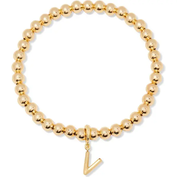 BROOK & YORK Makenna Initial Charm Bracelet - Gold - V