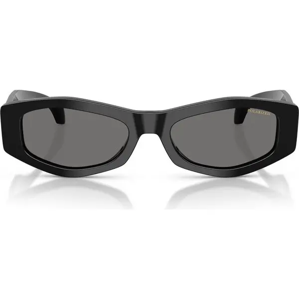 Versace 54mm Polarized Irregular Sunglasses