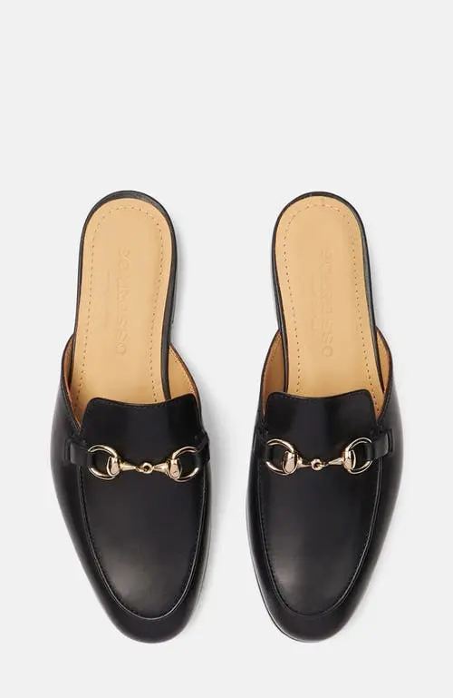SCAROSSO Serena Horsebit Loafers - Black - Calf