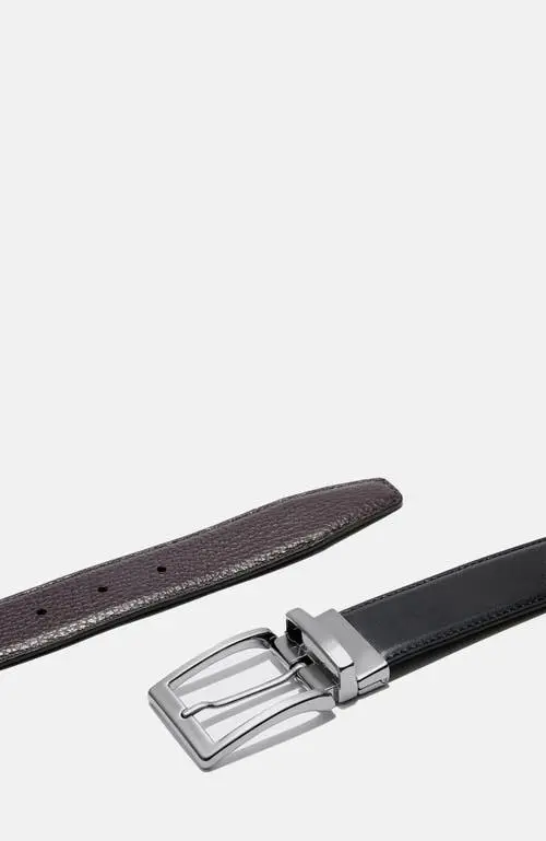 SCAROSSO Reversible Belt - Mixed Black/brown Calf