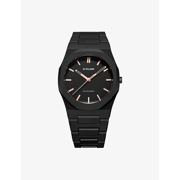 D1 MILANO Polycarbonate Quartz Watch - Black