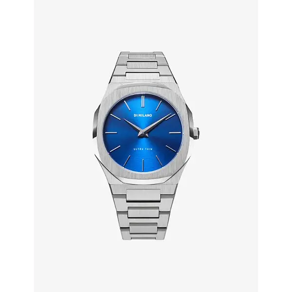 D1 MILANO Geo Ultra Thin 40mm Stainless Steel Quartz Watch - Blue