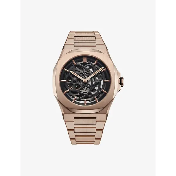 D1 MILANO Skeleton Bracelet 41.5mm Mechanical Watch - Rose Gold