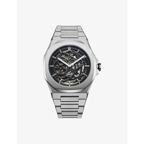 D1 MILANO Skeleton Bracelet Mechanical Watch - Silver