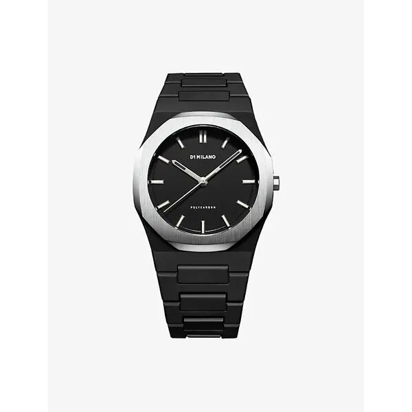 D1 MILANO Polycarbon Quartz Watch - Black