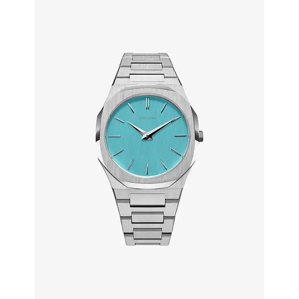 D1 MILANO Ultra Thin 38mm Stainless Steel Quartz Watch - Light Blue