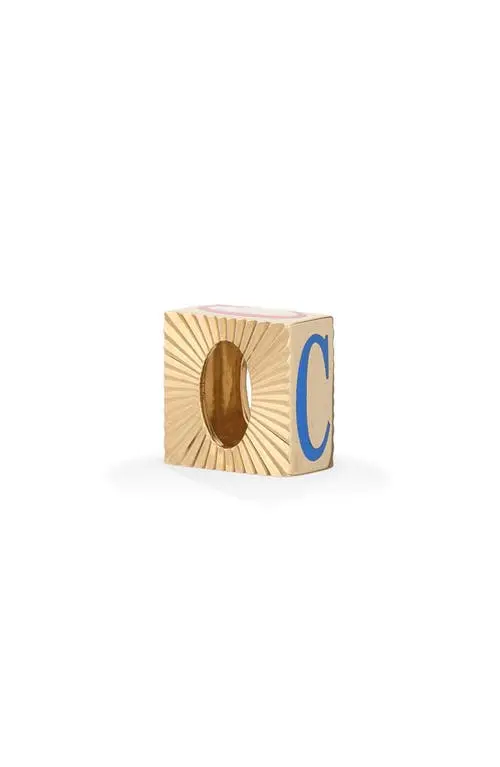 Adina Reyter Initial Bead Charm - Yellow Gold C