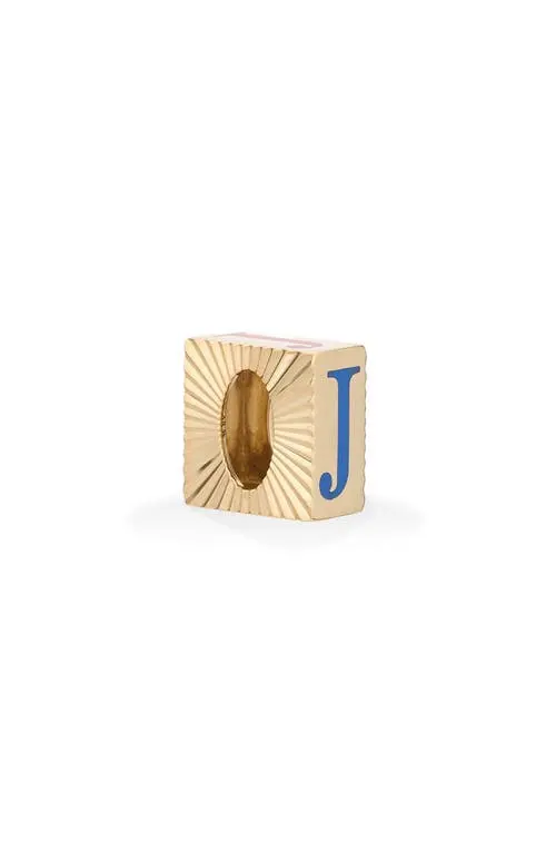 Adina Reyter Initial Bead Charm - Yellow Gold J