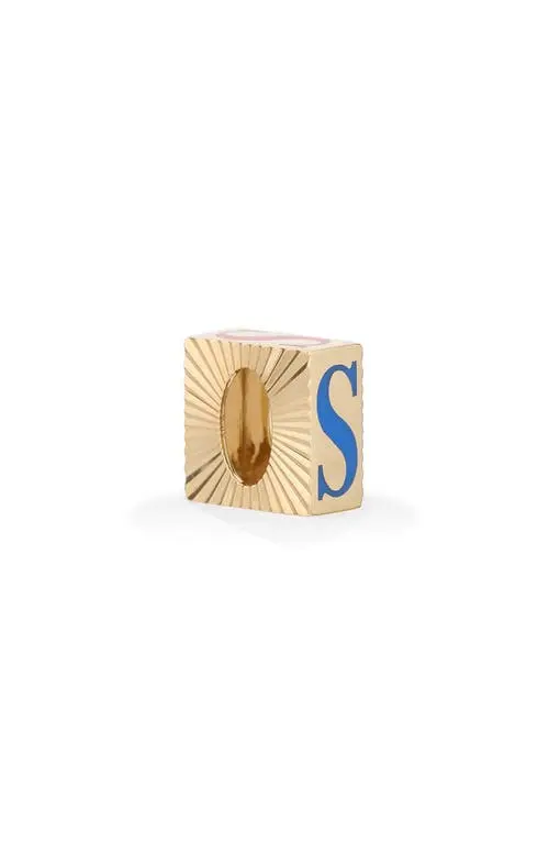 Adina Reyter Initial Bead Charm - Yellow Gold S