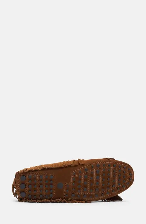 SCAROSSO Maya Driving Loafers - Brown - Suede