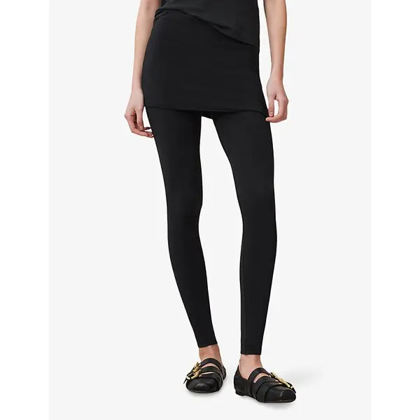 ALLSAINTS Raffi Slim-fit High-rise Cotton Leggings