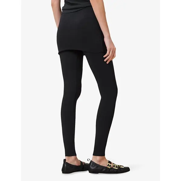 ALLSAINTS Raffi Slim-fit High-rise Cotton Leggings