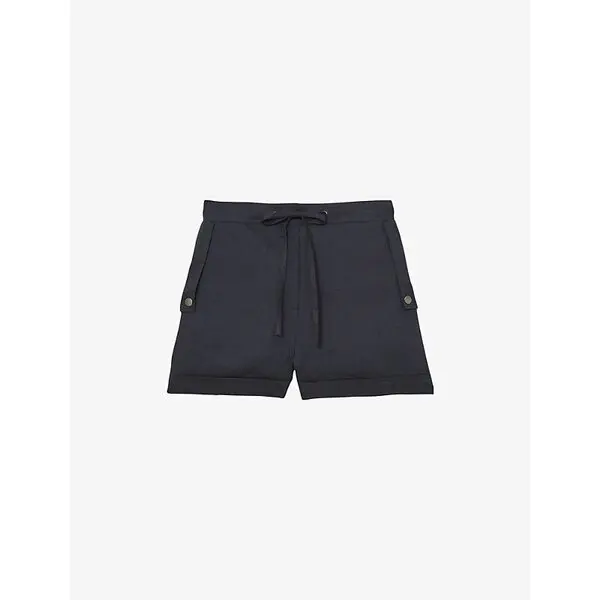 REISS Cara Drawstring-waist Linen Shorts