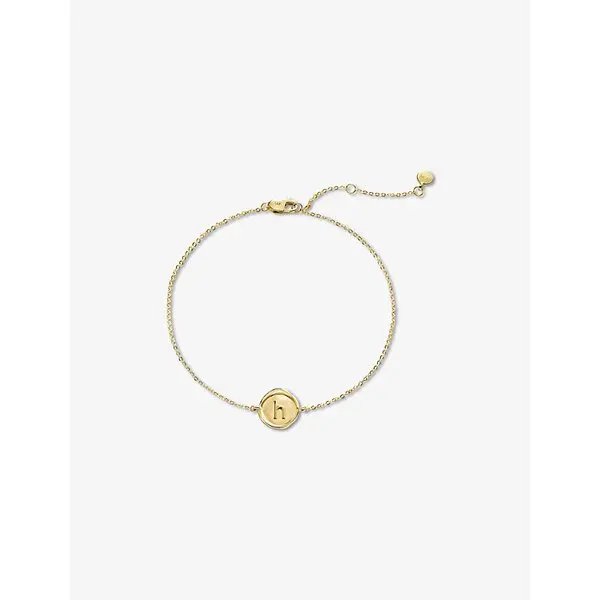 Monica Vinader Initial 'h' Stamp Bracelet - Gold