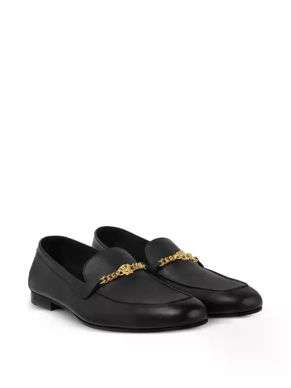 Versace Medusa Leather Slippers