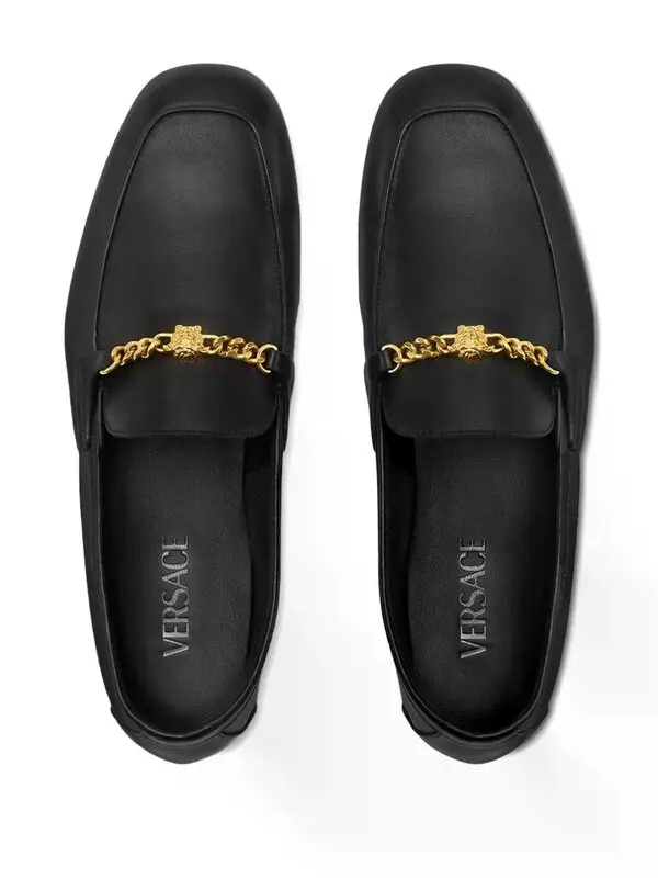 Versace Medusa Leather Slippers