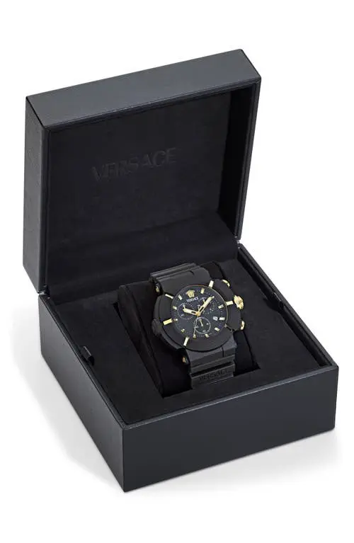 Versace Real Active Chronograph Bracelet Watch - Black Ecoceramic