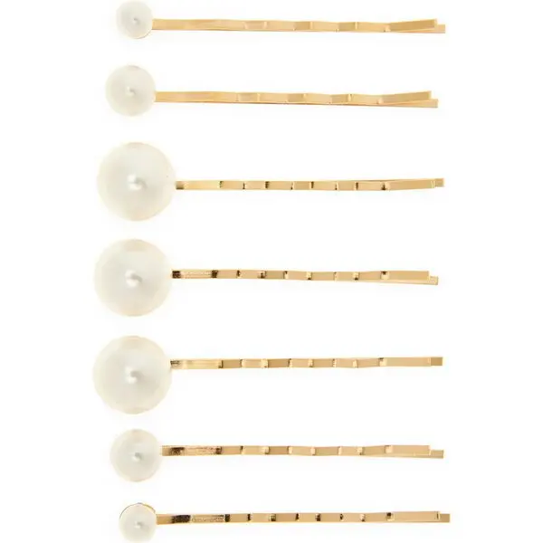 JENNIFER BEHR Perla Set Of 7 Bobby Pins - Pearl