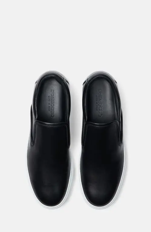 SCAROSSO Filippo Slip-on Sneakers - Black - Calf