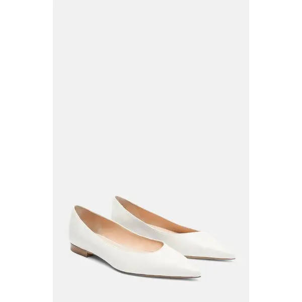 SCAROSSO Iris Ballerinas - Off White - Calf