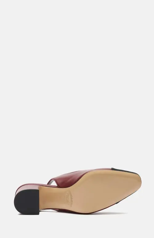 SCAROSSO Miranda Slingback Pumps - Burgundy - Calf